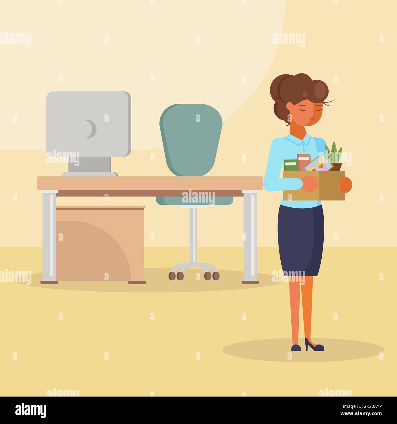 Fired job female Stock Vector Images - Alamy
