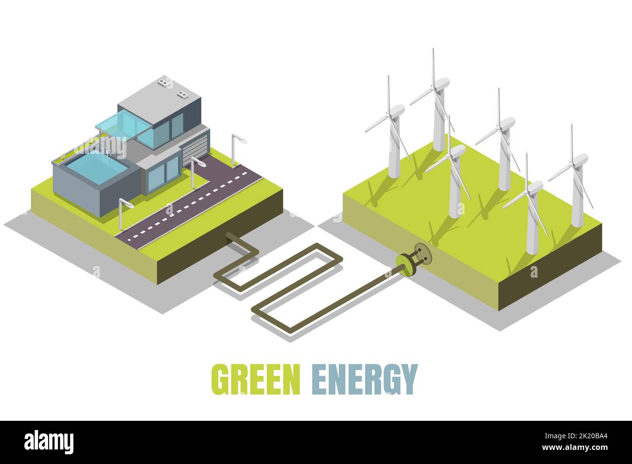 Green energy concept vector isometric illustration Stock Vector Image ... Green energy concept vector isometric illustration Stock Vector Image ...