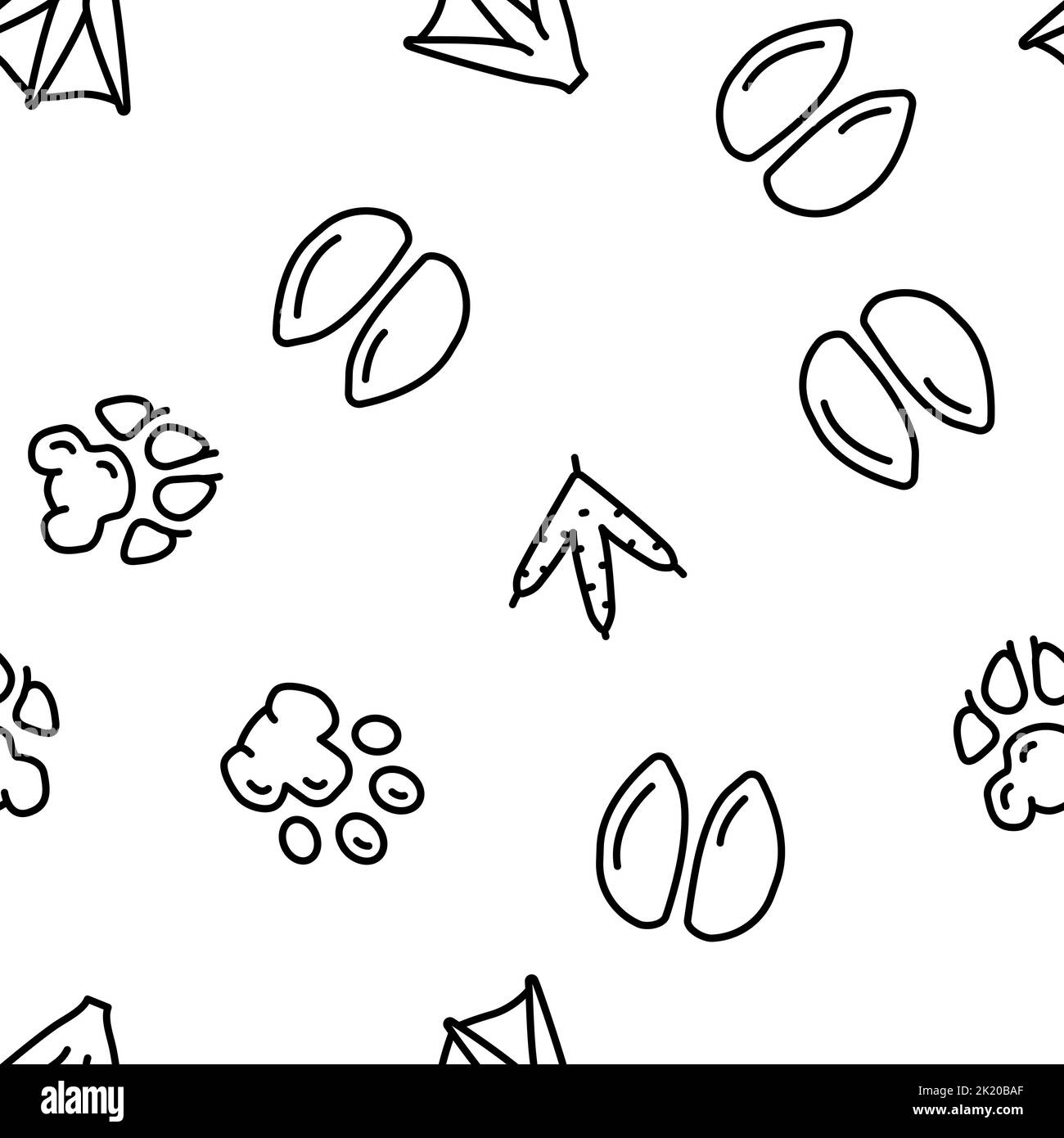 Hoof Print Animal, Bird And Human Shoe Set Vector Stock Vector Image ...