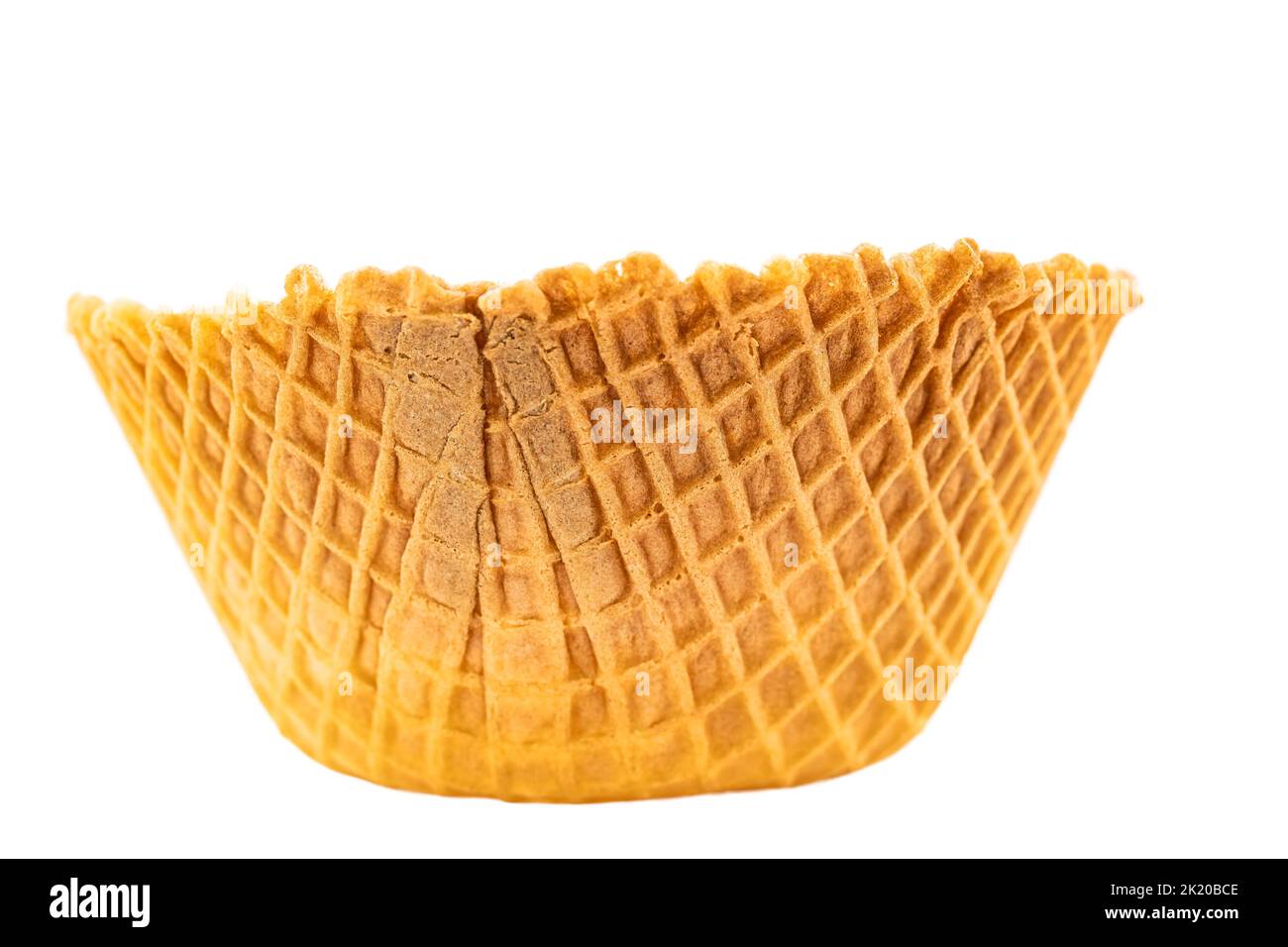 Waffle cup isolated in white Stock Photo - Alamy