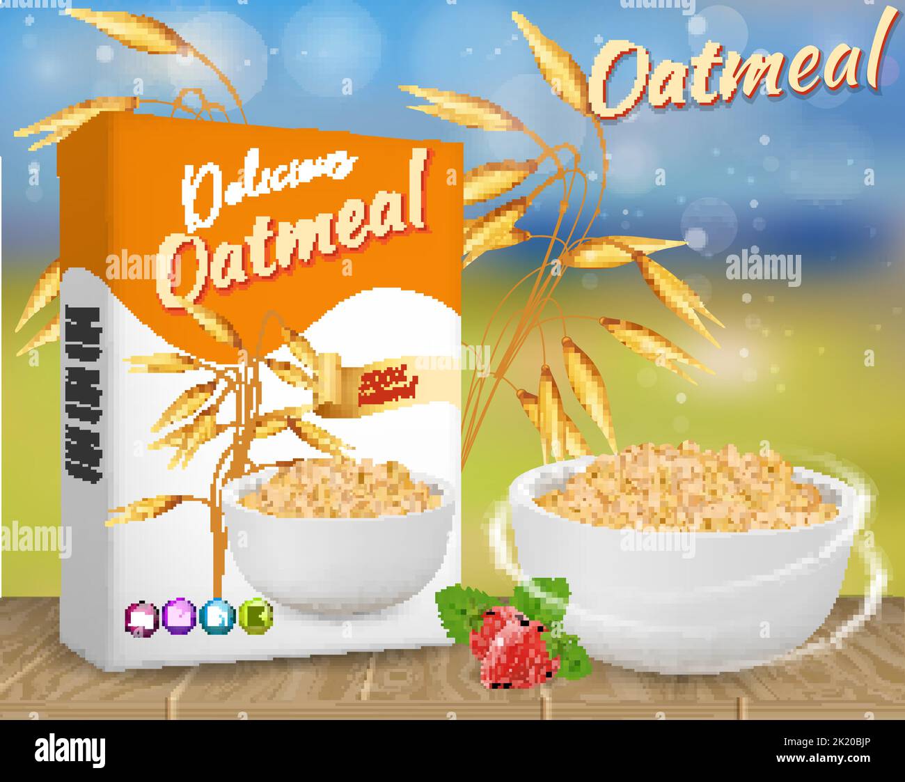 Box of oats with bowl oatmeal hi-res stock photography and images - Alamy