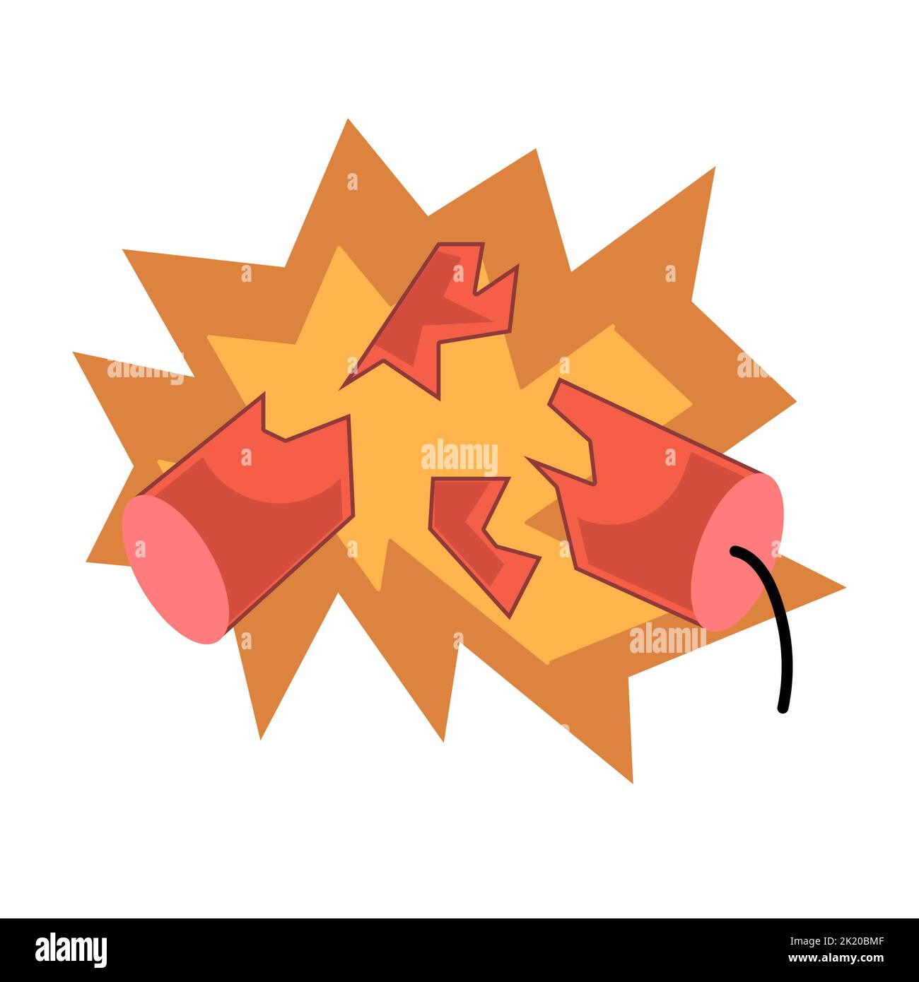Cartoon dynamite and tnt explosives with timer and fuse. Fire bomb and ...
