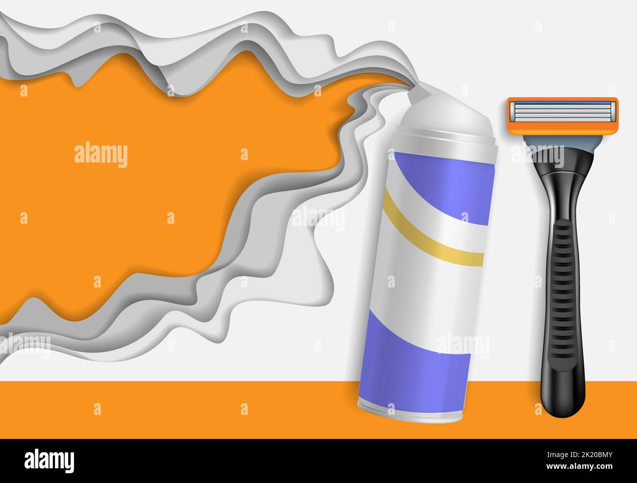 Mens skincare products ad vector paper cut design Stock Vector Image ...