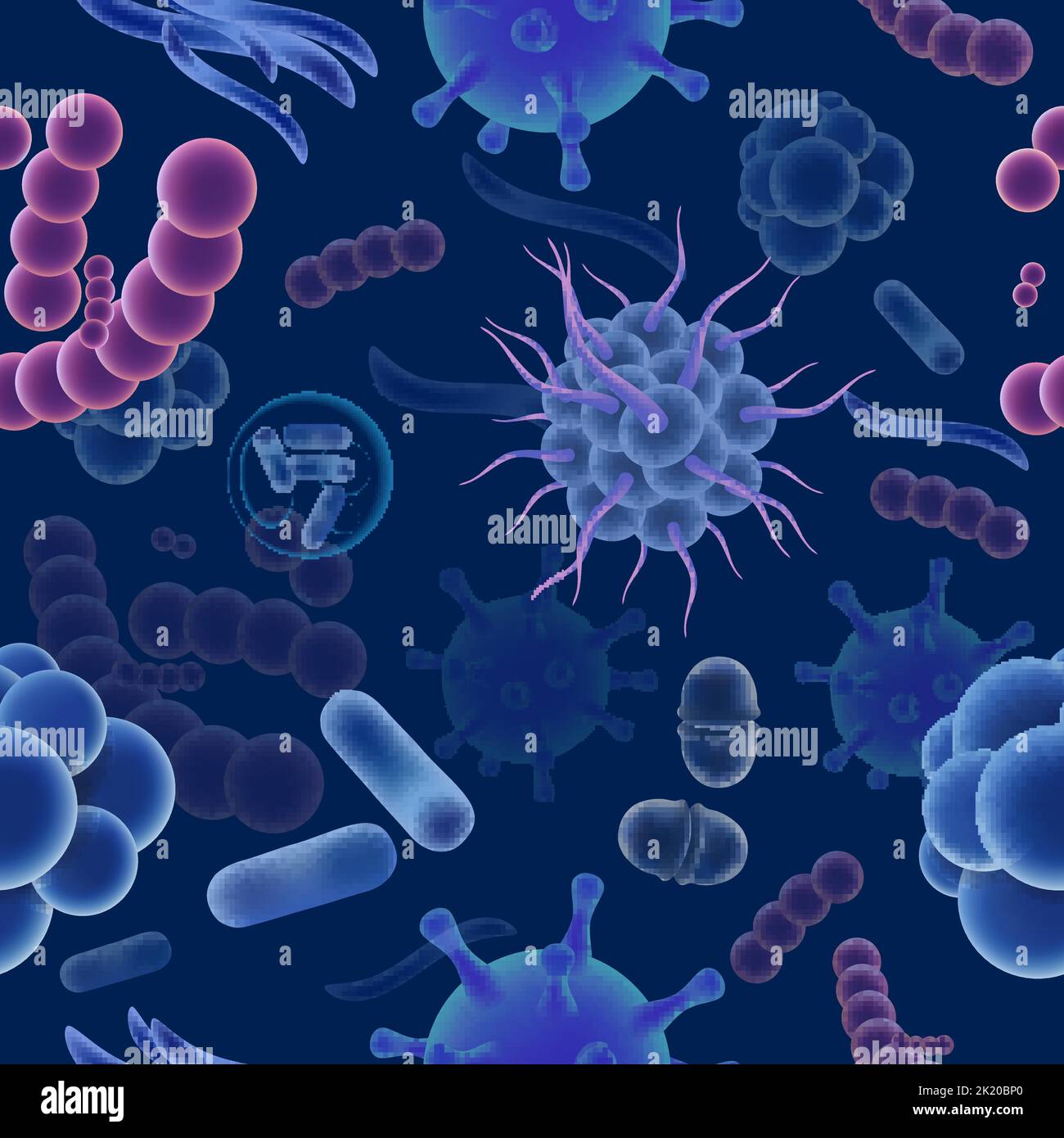 Microbes pattern hi-res stock photography and images - Alamy