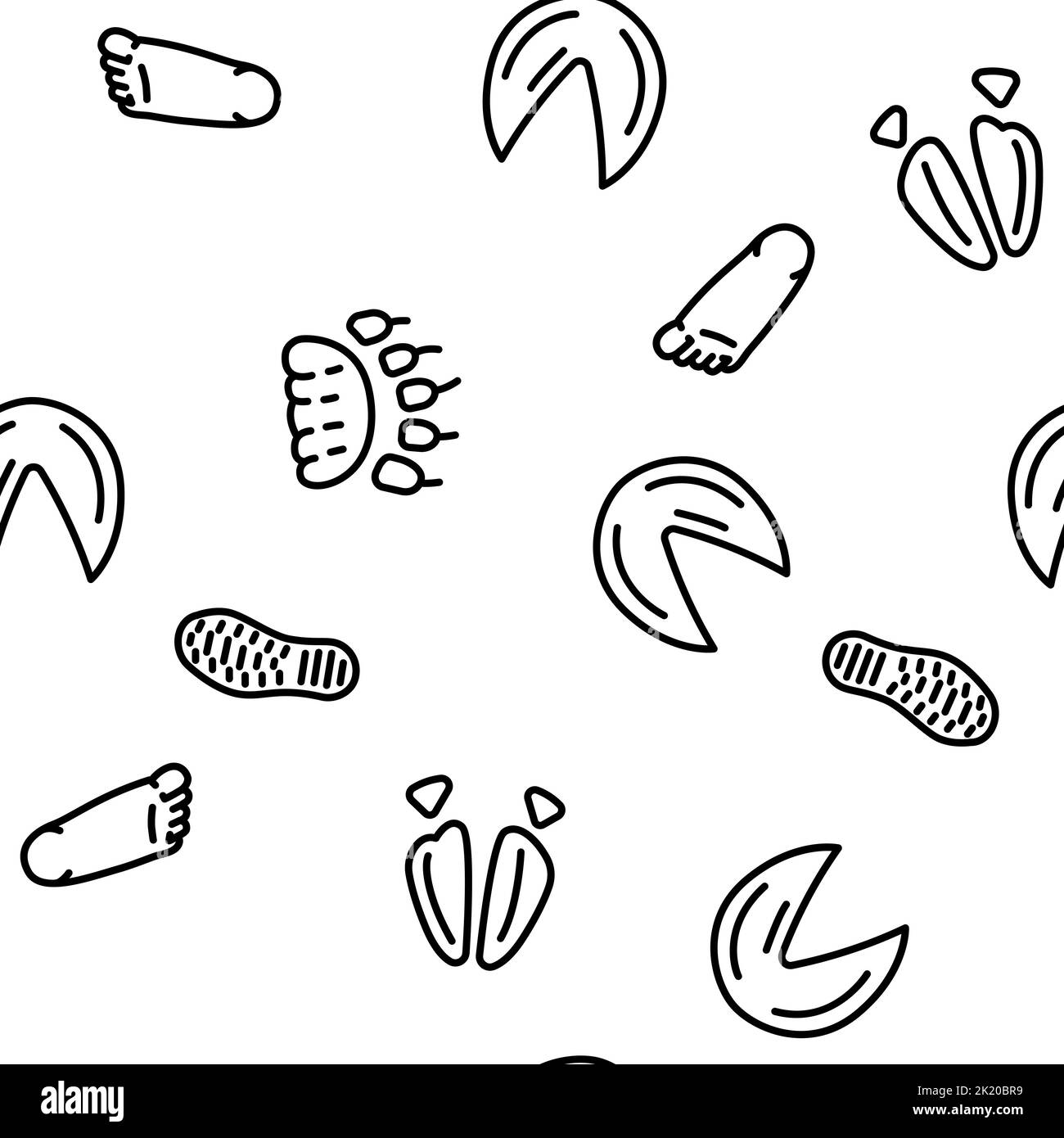 Hoof Print Animal, Bird And Human Shoe Set Vector Stock Vector Image ...