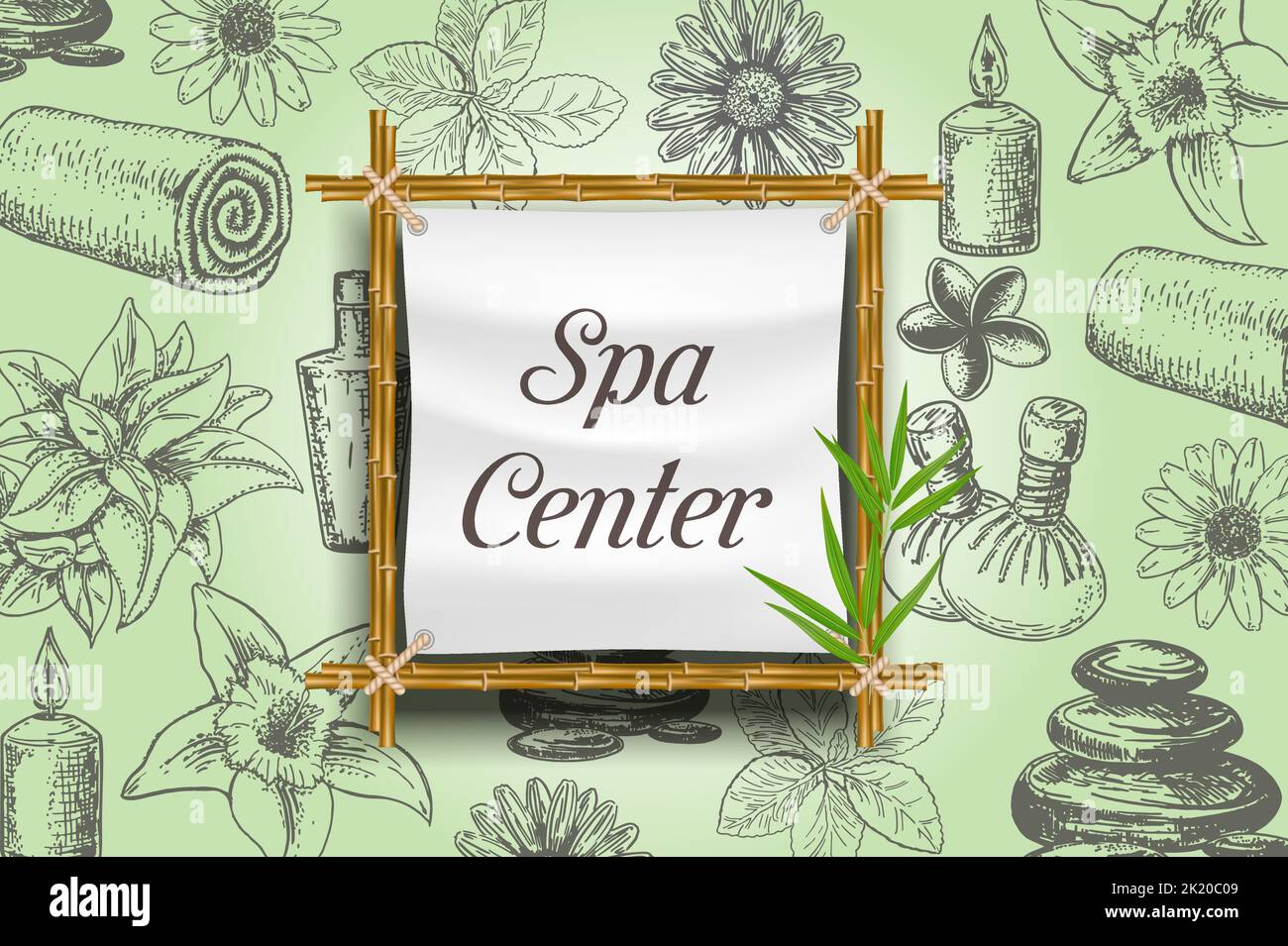 Spa poster, banner template vector illustration Stock Vector Image ...