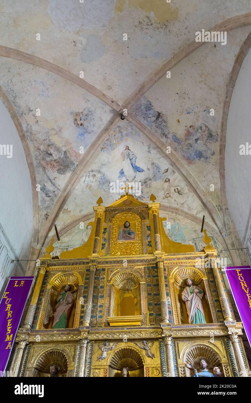 Church of San Miguel Archangel, Mani, Yucatan, Mexico Stock Photo - Alamy