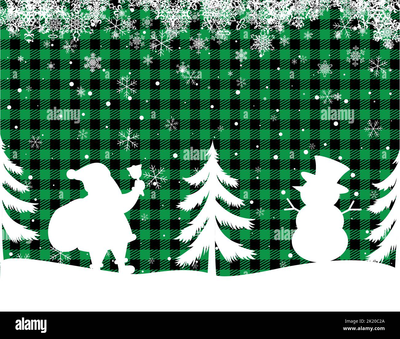 Christmas and New Year pattern at Buffalo Plaid. Festive background for ...