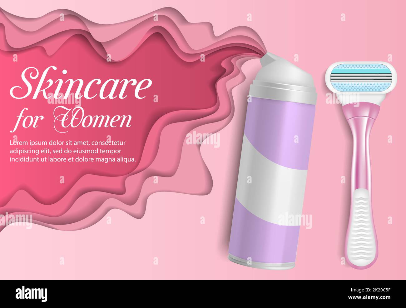 Mens skincare products ad vector paper cut design Stock Vector Image ...