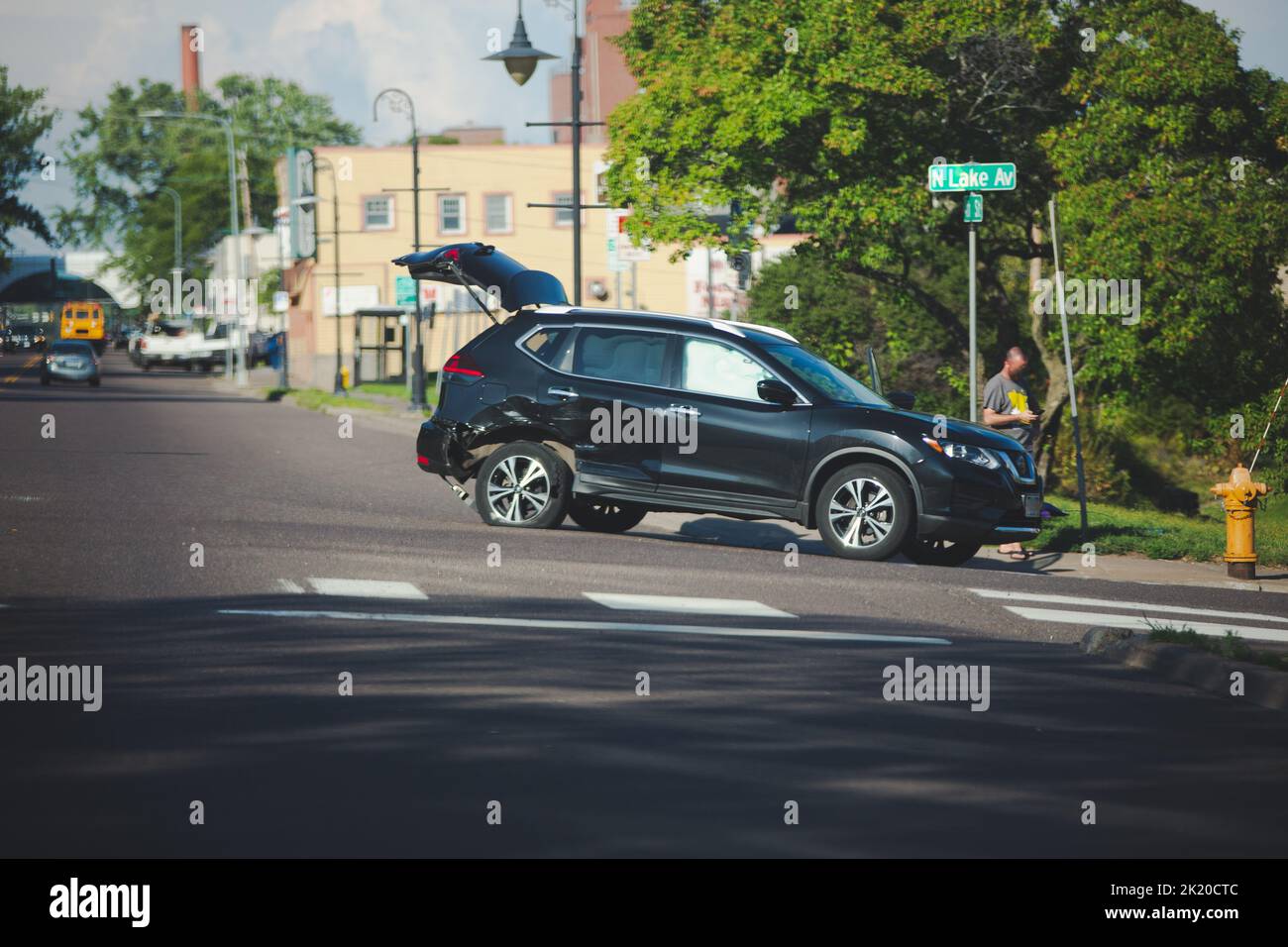 Car back damage hi-res stock photography and images - Alamy