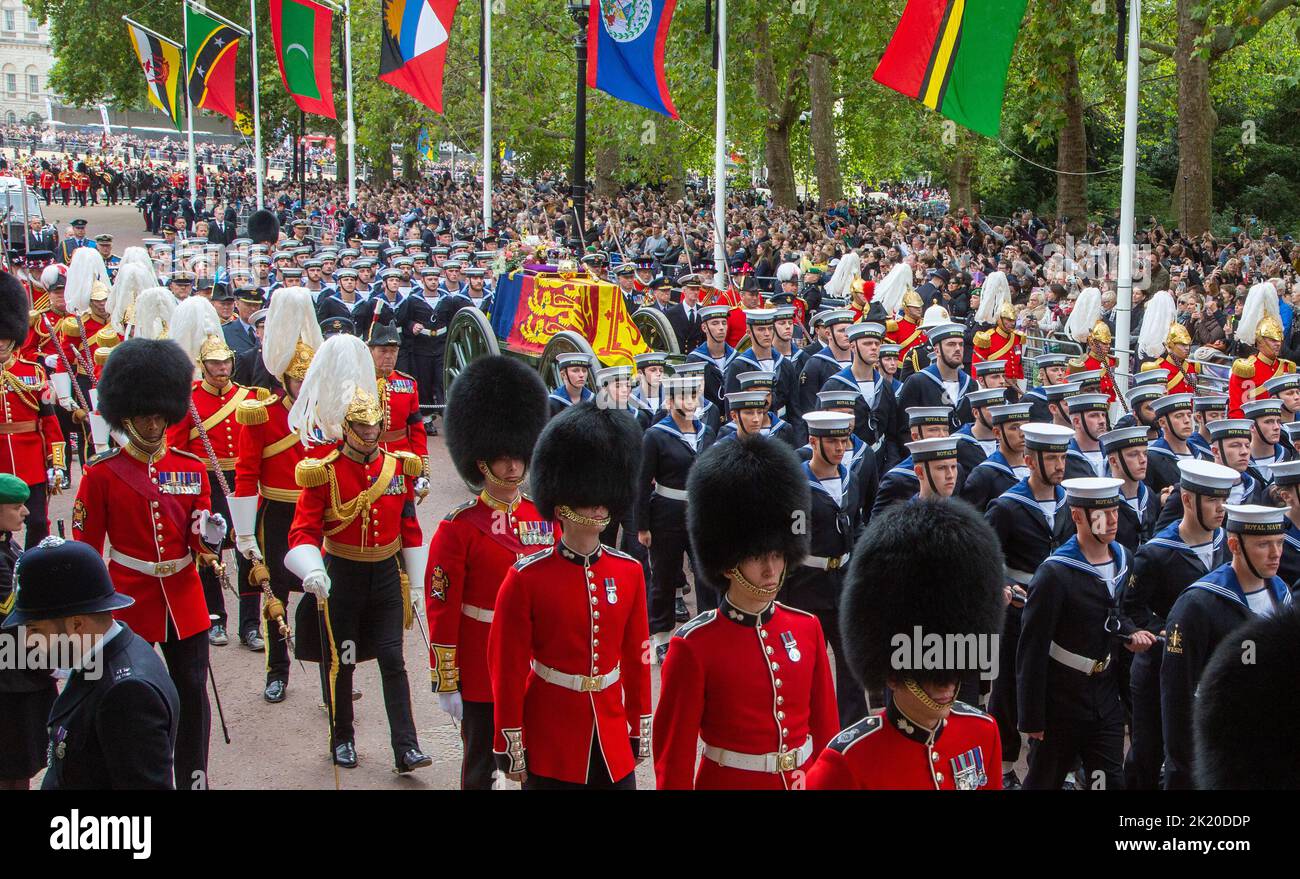 London, England, UK. 19th Sep, 2022. Coffin of Queen Elizabeth II ...