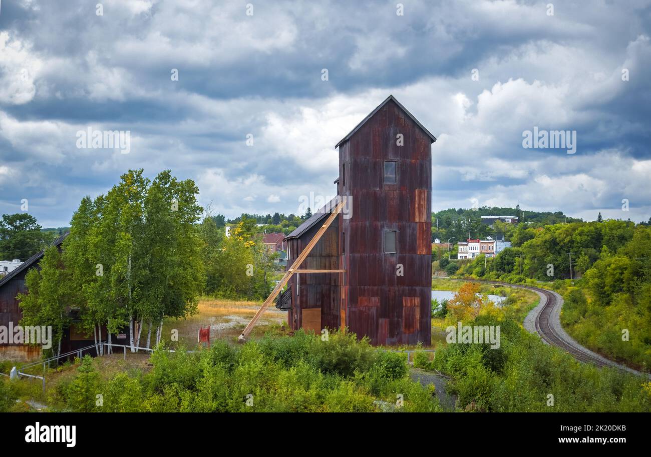 Old head frame of Right Of Way Mine Site 9 of the Heritage Silver Trail ...