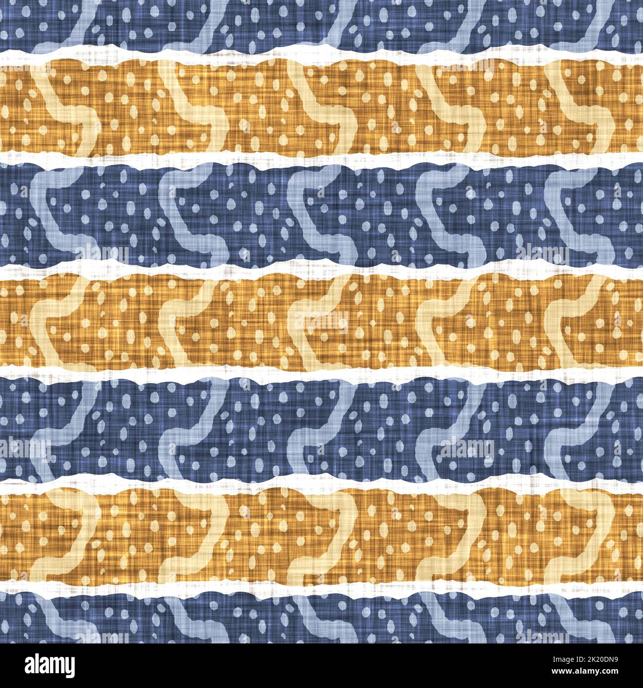 Seamless French country kitchen stripe fabric pattern print. Blue ...
