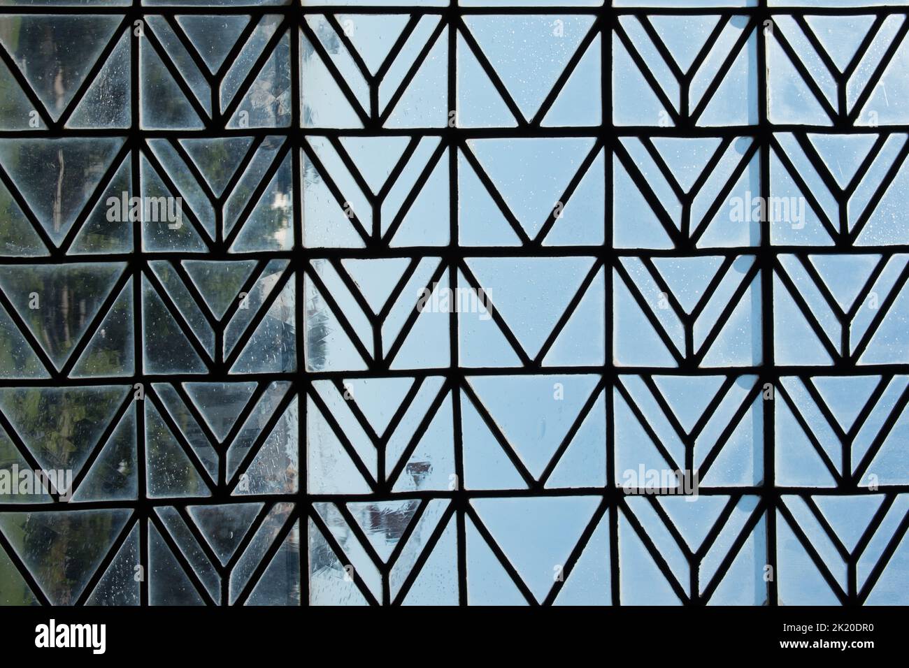 Glass window with a metallic design. France, Europe Stock Photo - Alamy