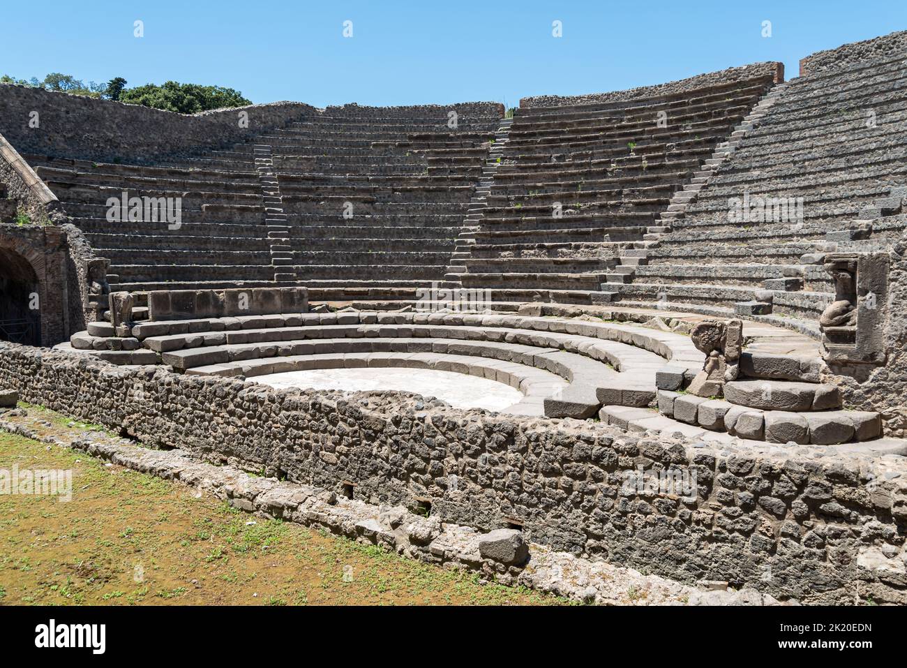 Small ancient roman arena in Pompei Stock Photo - Alamy