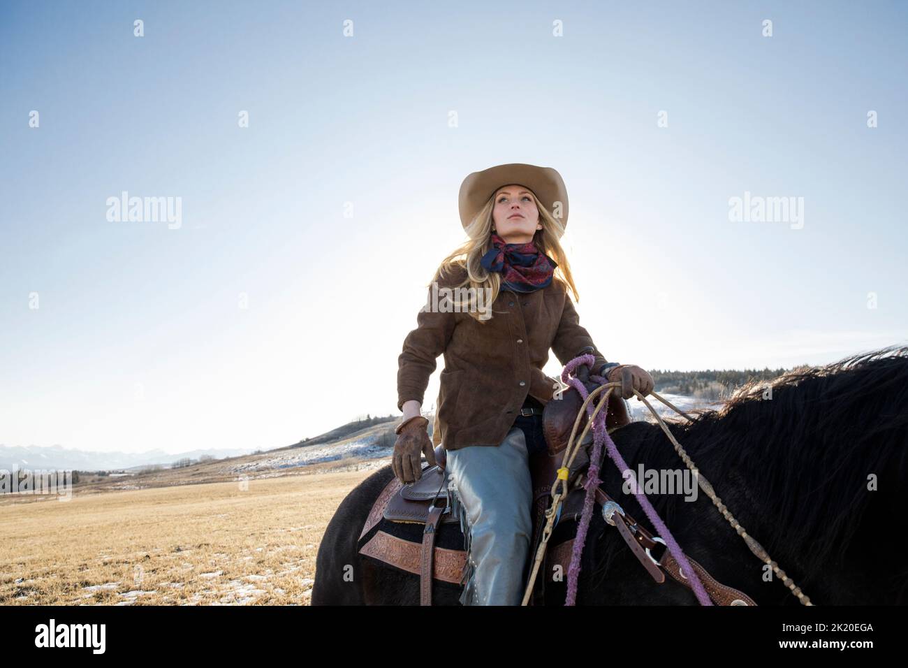 Female horseback riding hi-res stock photography and images - Alamy