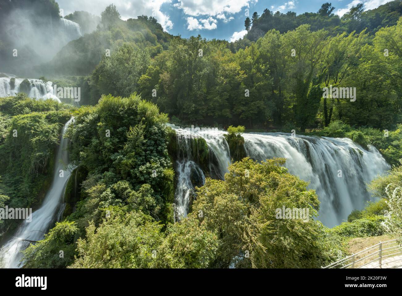 Marmore falls, Cascata delle Marmore, in Umbria region, Italy Stock ...