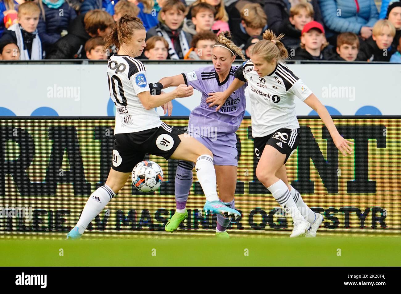 Trondheim 20220921.Rosenborg's Synne Skinnes Hansen and Cesilie ...