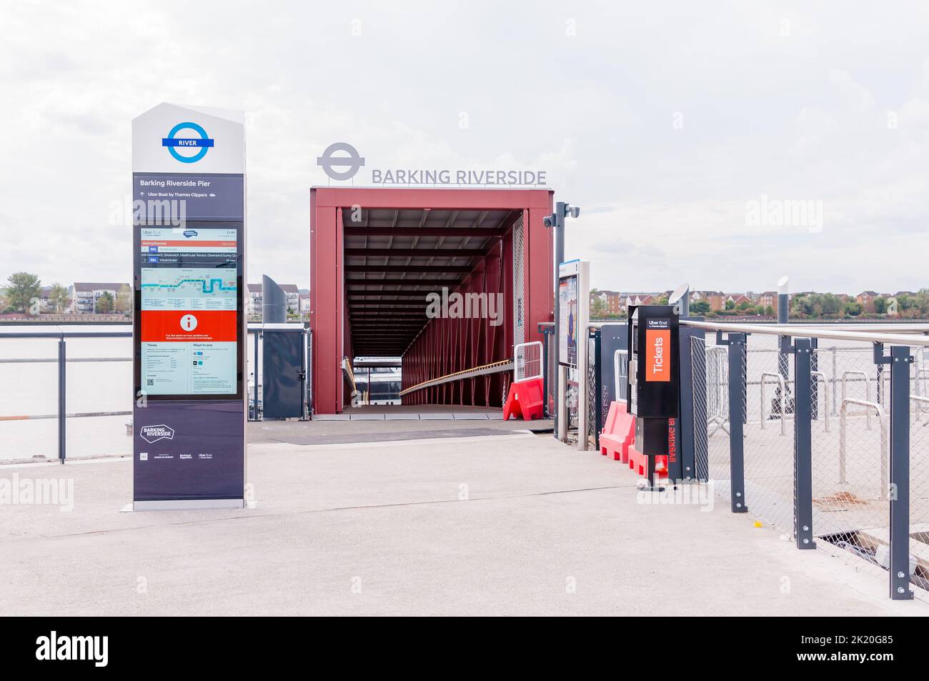 Barking Riverside Pier is a Thames Clippers commuter service pier ...