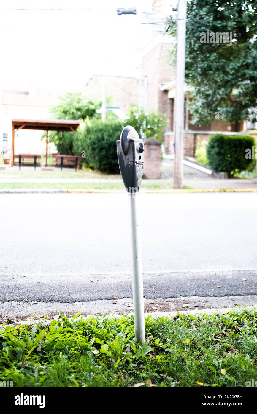 A parking meter on the street Stock Photo - Alamy