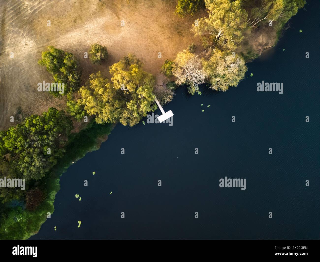 An aerial of Ross river jetty looking down, Townsville Stock Photo - Alamy