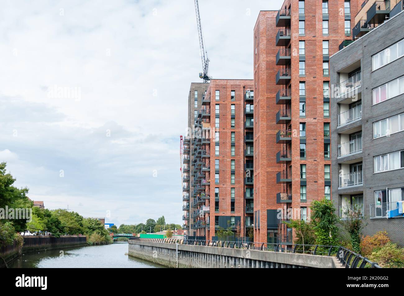 New apartment complex along the Roding Riverside in Barking, East ...