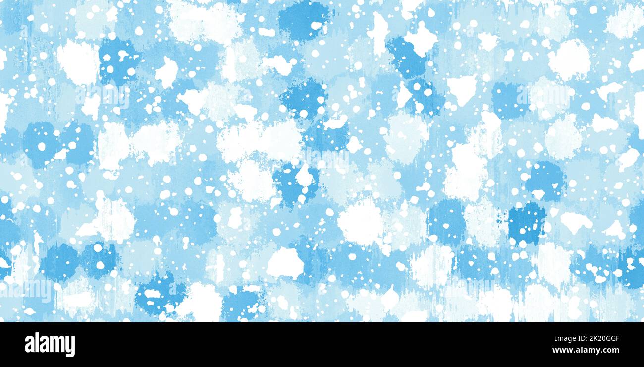 Seamless playful pastel baby blue paint splatter polka dots pattern ...