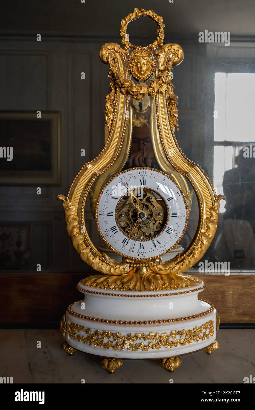 Hotel de la Marine. View of the clock of office of the chief of staff ...