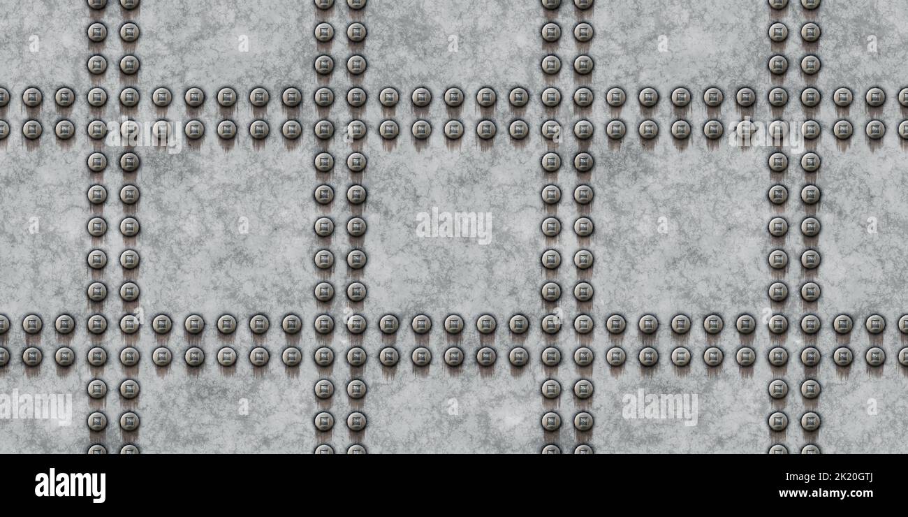 Seamless steel metal plate with rivets background texture. Tileable ...