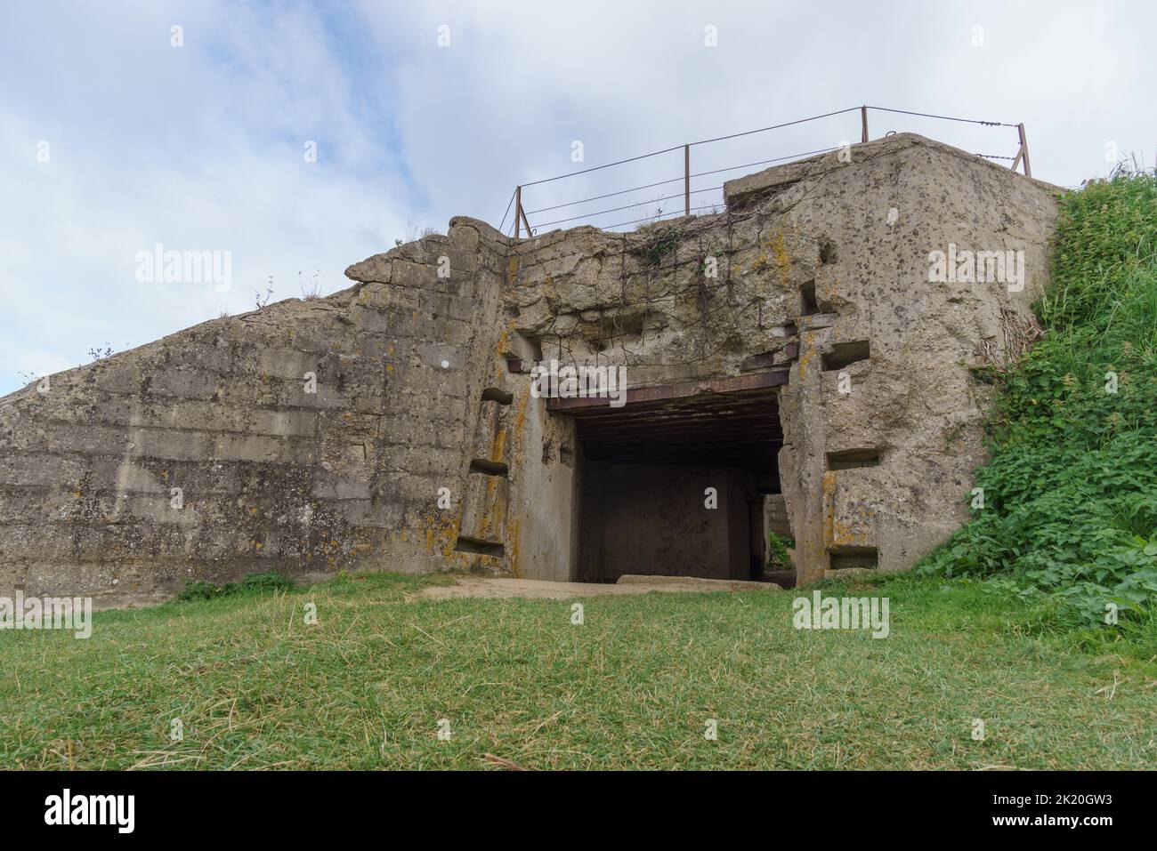 Empty german bunker of the Second World War, remains of the Atlantic ...