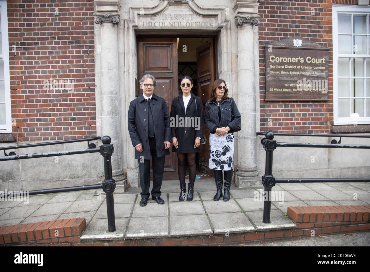 Molly Russell Inquest. Ian Russell, with wife and mother Janet, with ...