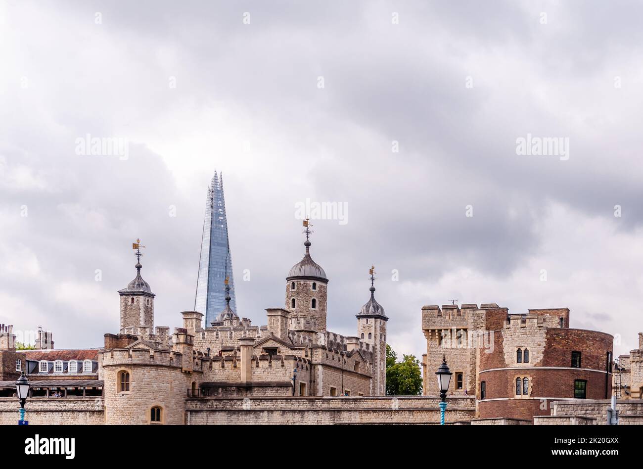Tower of London curtain wall and architectural details. Castle and ...