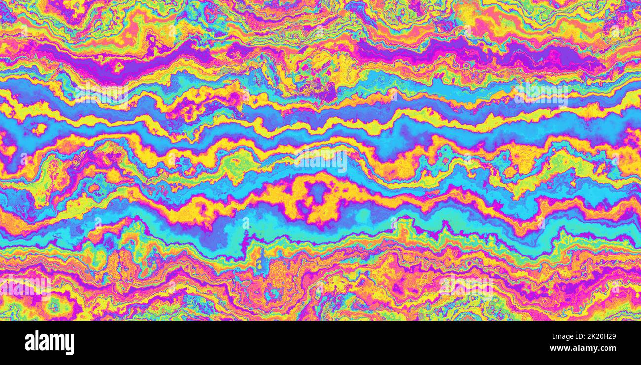 Seamless psychedelic rainbow agate gem stone slice or marble pattern ...