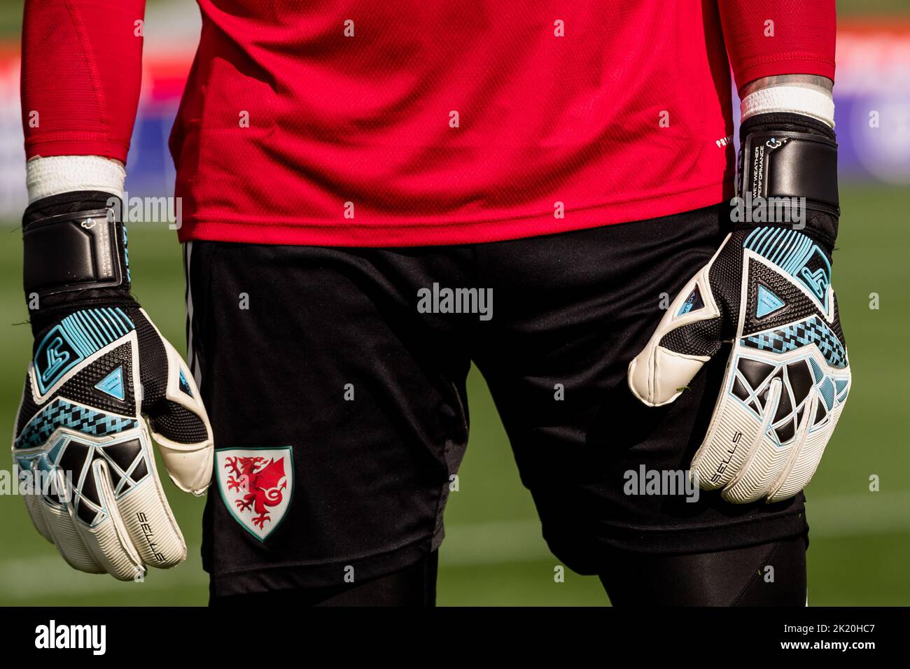 PONTYCLUN, WALES - 21 SEPTEMBER 2022: Wales' goalkeeper Tom King during ...