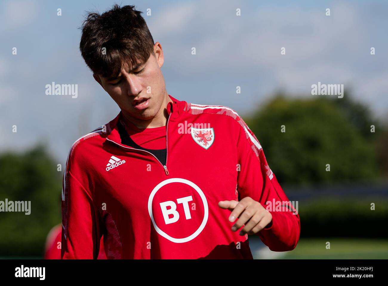 PONTYCLUN, WALES - 21 SEPTEMBER 2022: Wales' Rubin Colwill during a ...