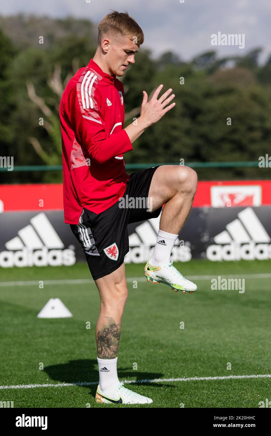 PONTYCLUN, WALES - 21 SEPTEMBER 2022: Wales' Matthew Smith during a ...