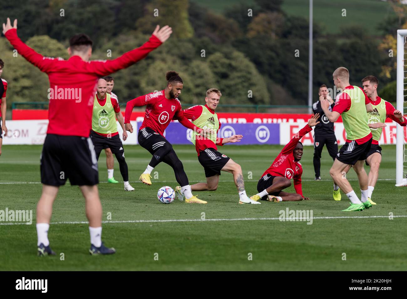 PONTYCLUN, WALES - 21 SEPTEMBER 2022: Wales' Tyler Roberts, Wales ...