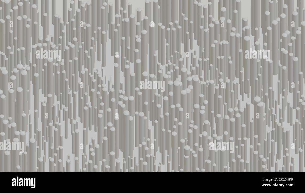 Abstract composition, texture, made of white cylinders, 3D rendering ...