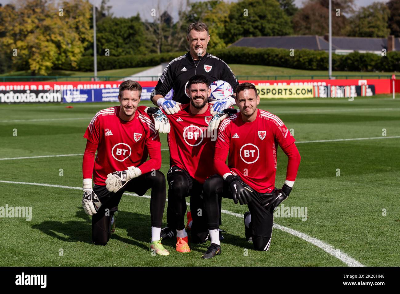 PONTYCLUN, WALES - 21 SEPTEMBER 2022: Wales' goalkeeper Wayne Hennessey ...