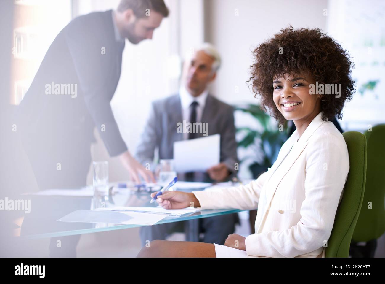 Getting the job done with teamwork. a group of business colleagues ...