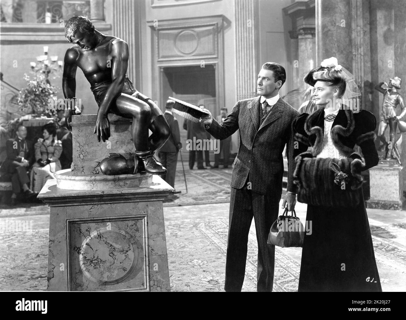 ERROL FLYNN as James J. Corbett and ALEXISMITH in GENTLEMAN JIM 1942 ...