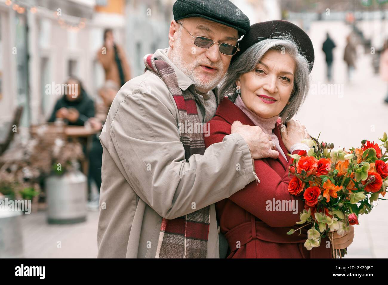 Elderly couple old senior man woman male female hi-res stock ...
