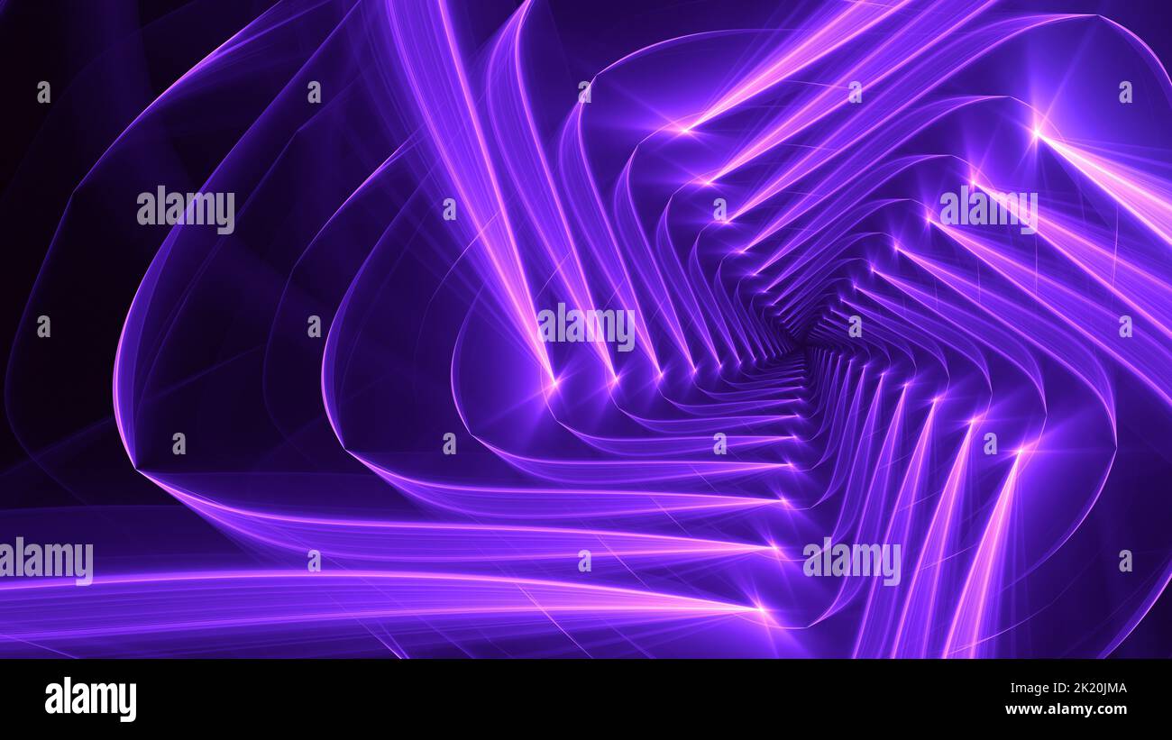 Retro Vaporwave Light Spirals Abstract Fractal Background Shiny ...