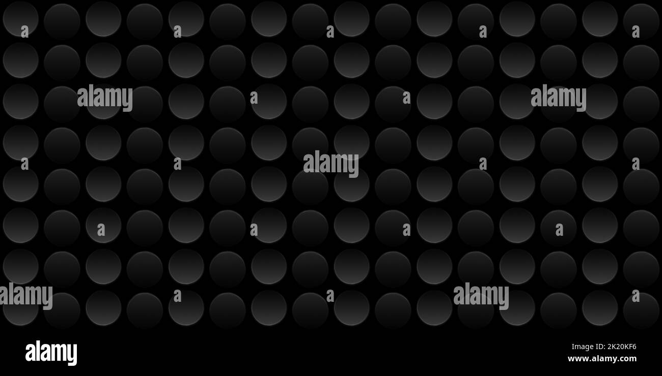 Seamless dark black metallic circles abstract dot grid background ...