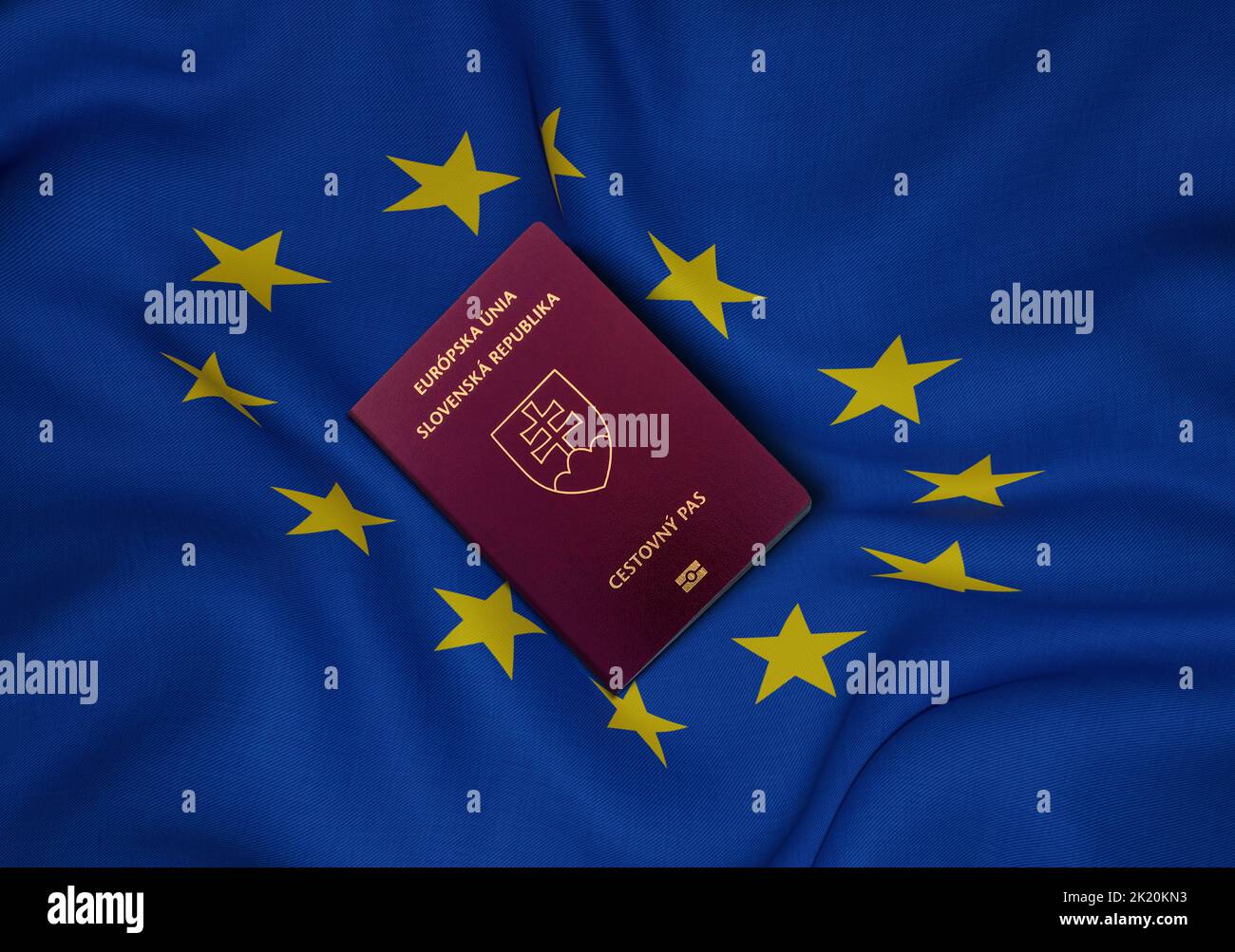 Slovakia passport with European Union flag in background ,The Slovak ... Slovakia passport with European Union flag in background ,The Slovak ...