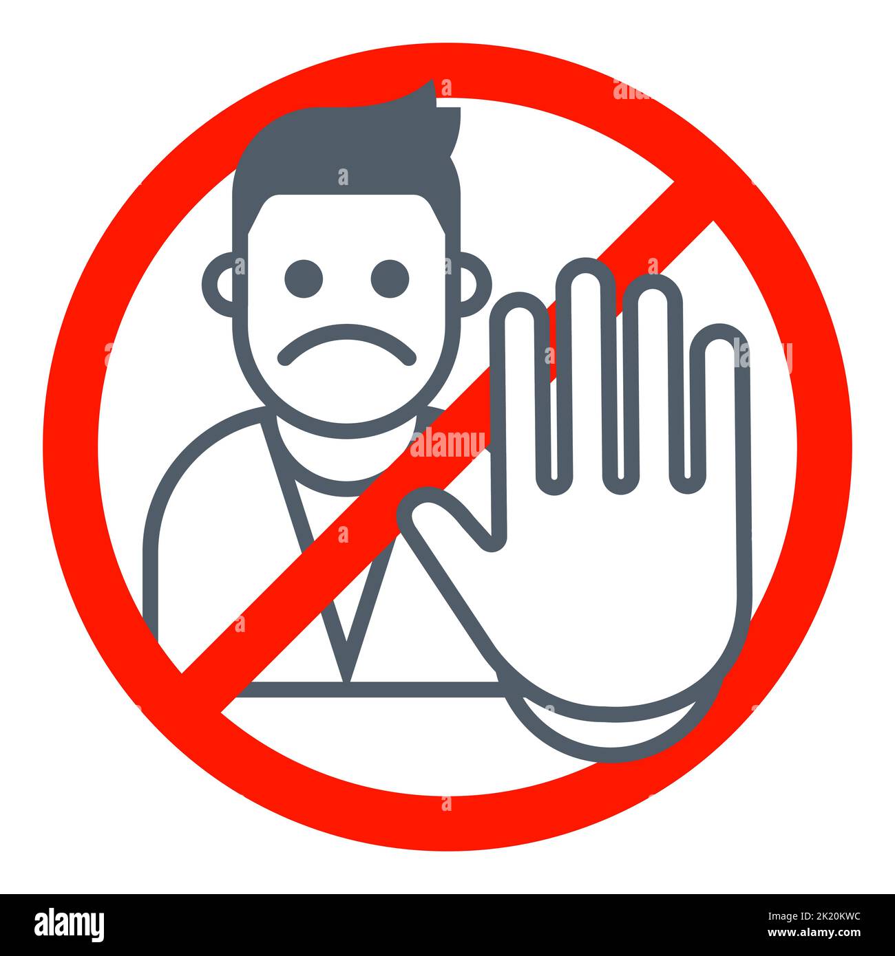 round sign restriction. unauthorized entry is prohibited. flat vector ...