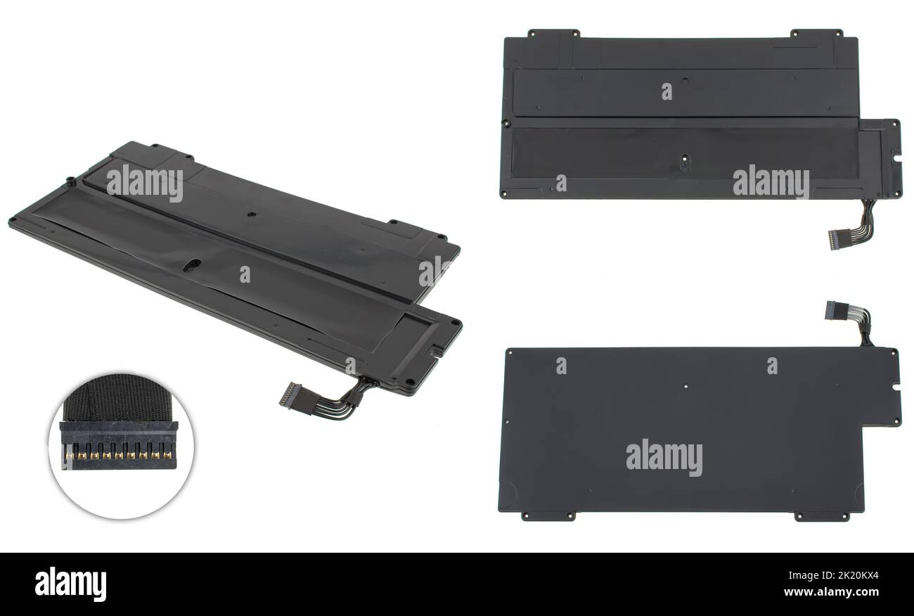 laptop battery, computer spare part, on white background Stock Photo ...