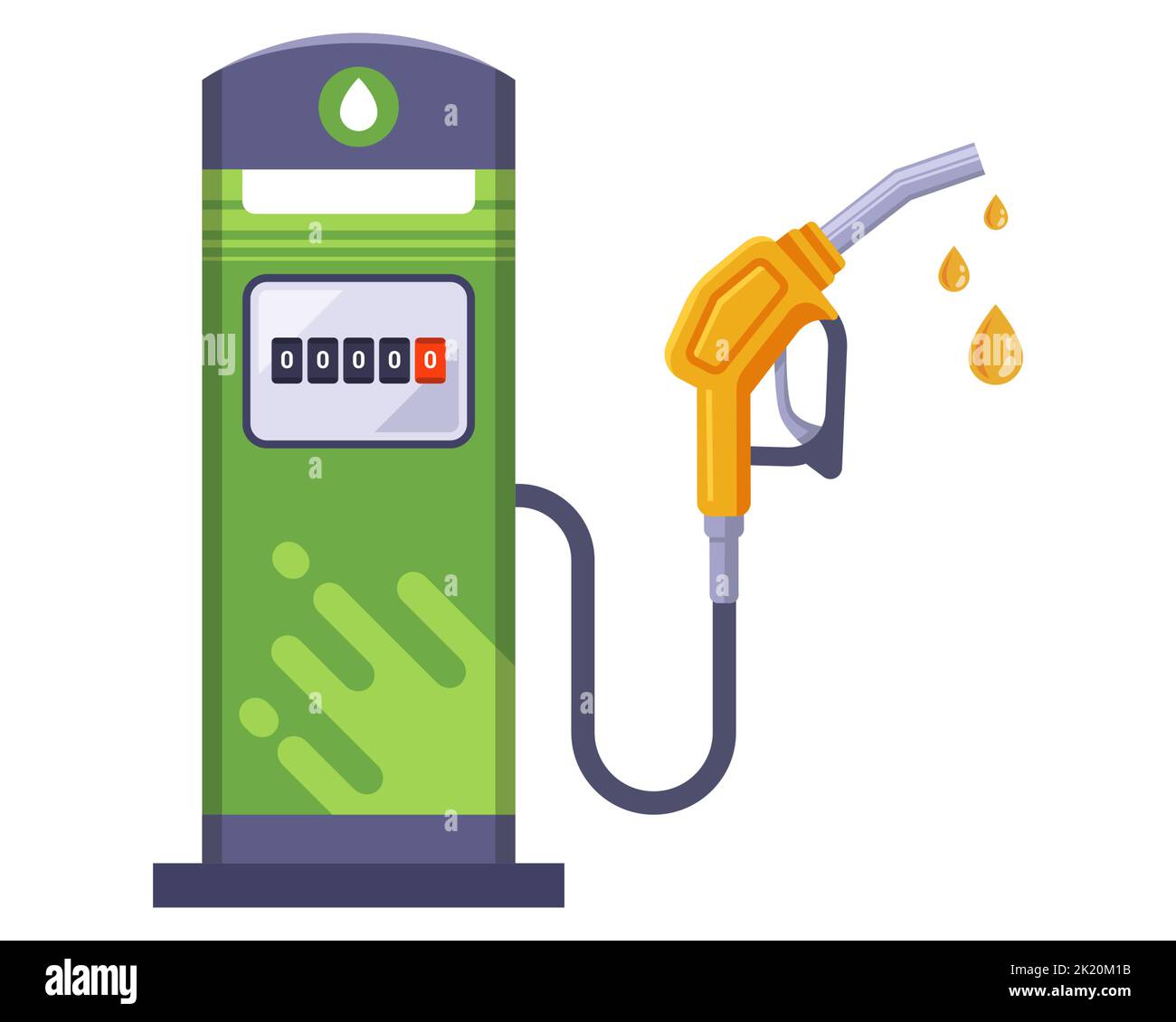 gasoline gun for car refueling. flat vector illustration Stock Vector ...