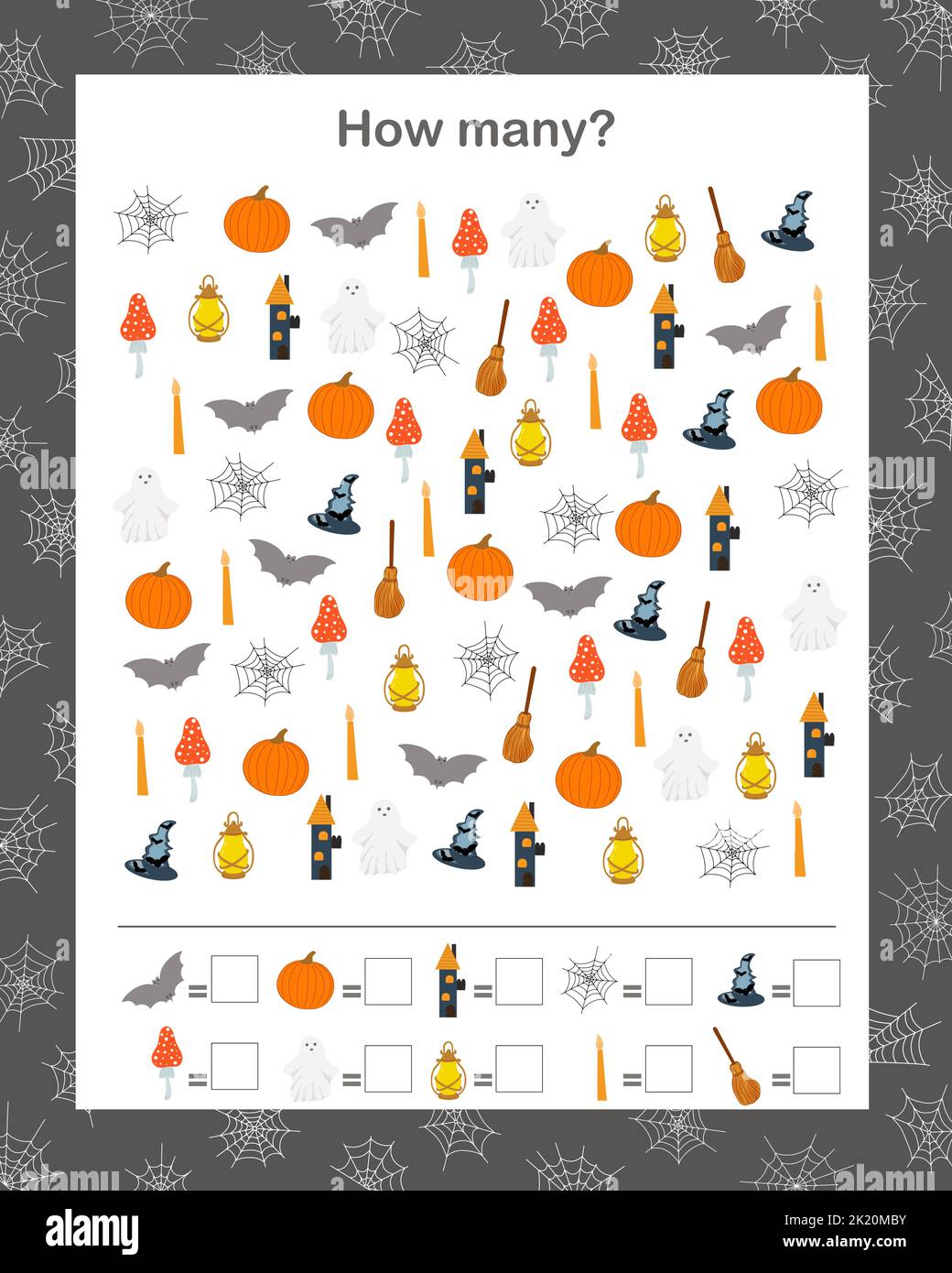 How many counting educational game for kids Halloween topical ...