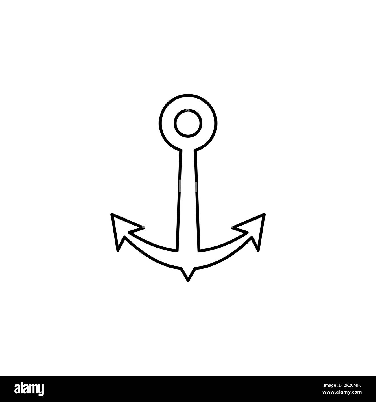 Anchor, Port Icon Vector Illustration Logo Template. Suitable For Many ...